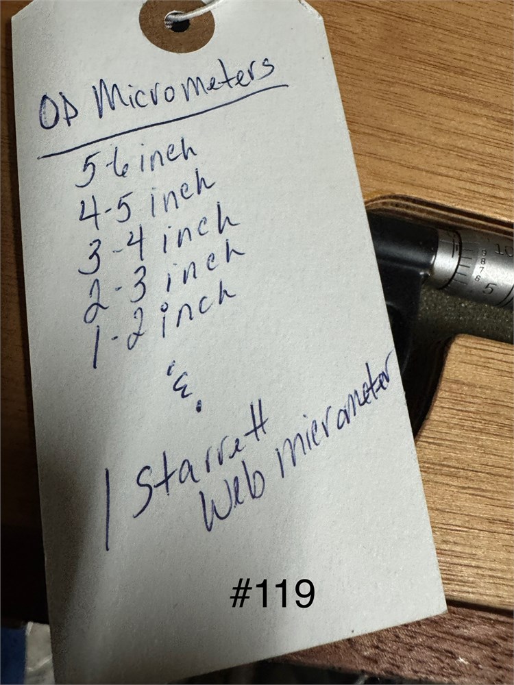 MTB Auction - Assorted Micrometers